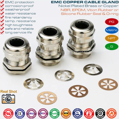 Prensaestopa blindado EMC (VSD) M20 latón, prensacable apantallado CEM ...